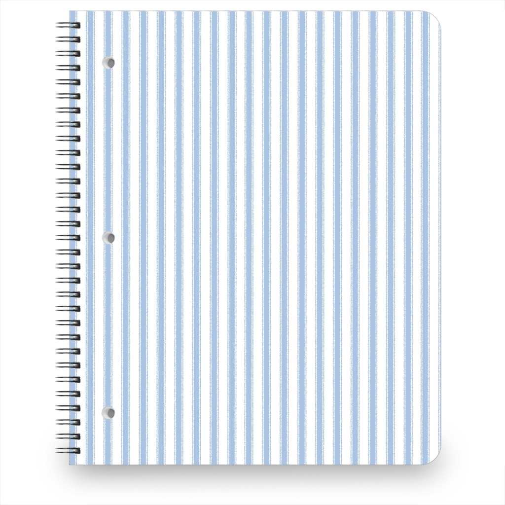 Cedar Lake Cottage Ticking Stripe - Blue Notebook | Shutterfly