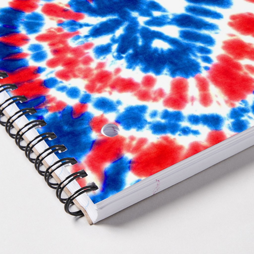 Tie Dye - Blue, Red and White Notebook | Shutterfly