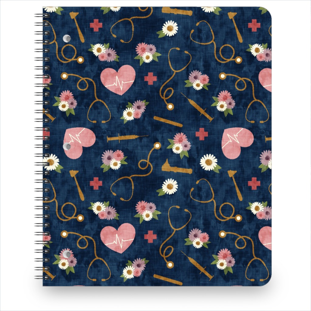 Floral Nurse Melody - Nursing - Blue Notebook | Shutterfly