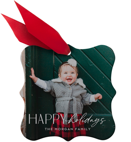 Contemporary Greetings Metal Ornament | Shutterfly