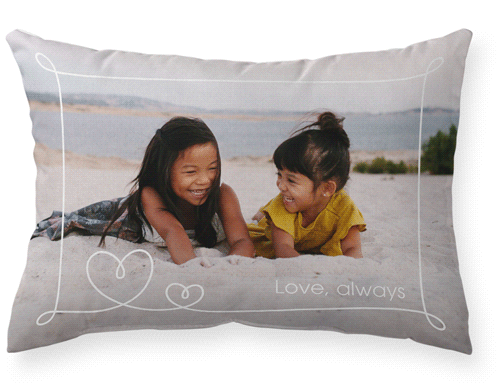 Whimsy Heart Border Outdoor Pillow by Shutterfly | Shutterfly