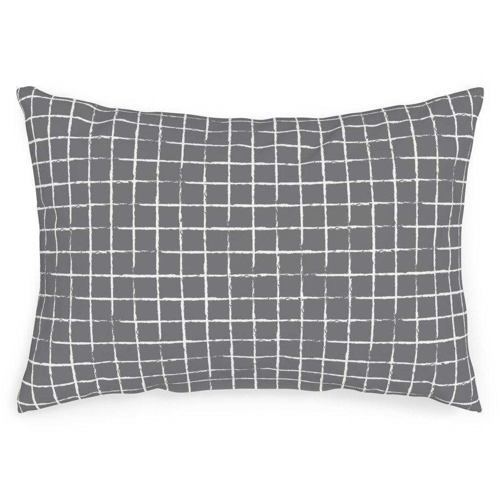 Minimalist Distorted Grid Outdoor Pillow | Shutterfly