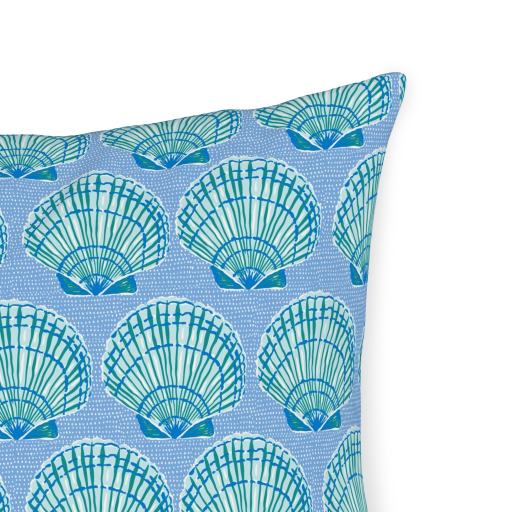 Clams - Blue Outdoor Pillow | Shutterfly