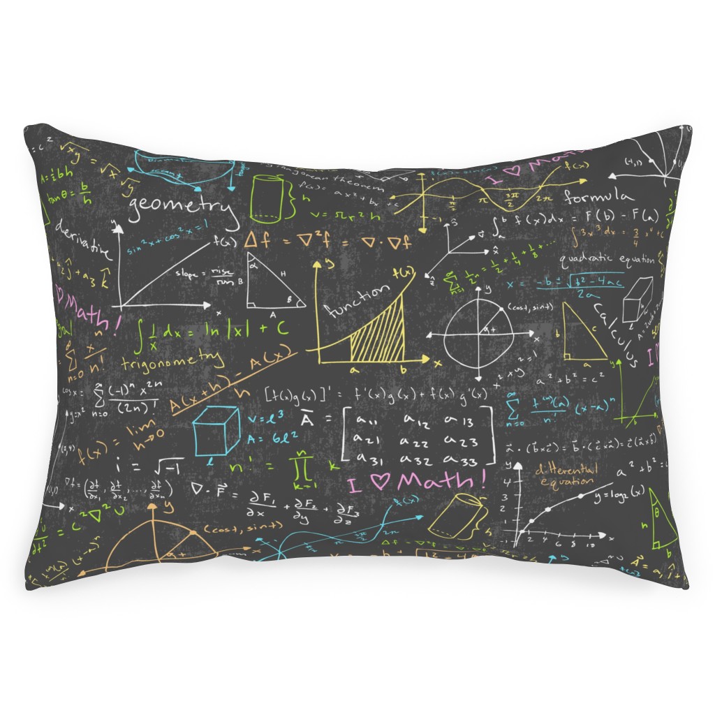 Math Lessons Outdoor Pillow | Shutterfly