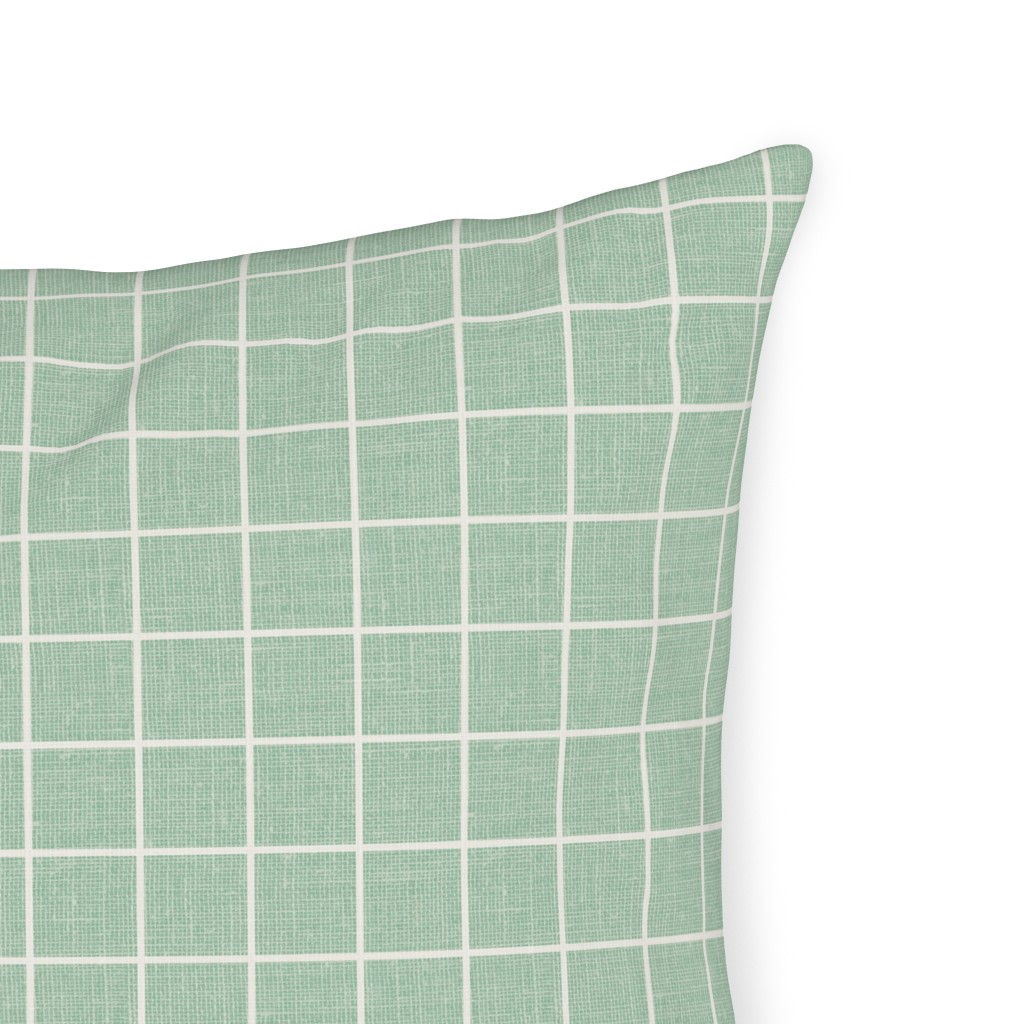 Grid Linen Look Outdoor Pillow | Shutterfly