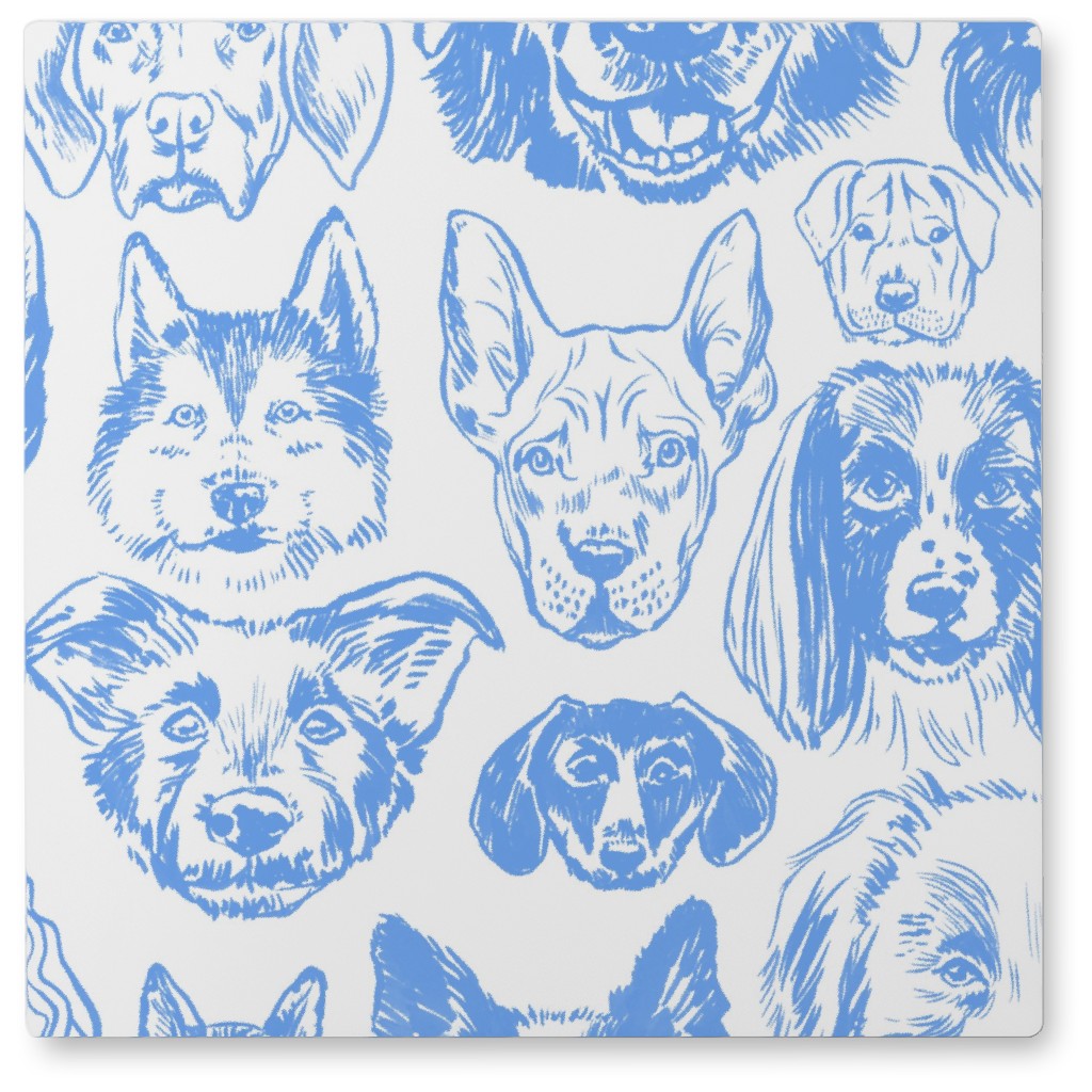Dogs - Periwinkle Blue Photo Tile | Shutterfly