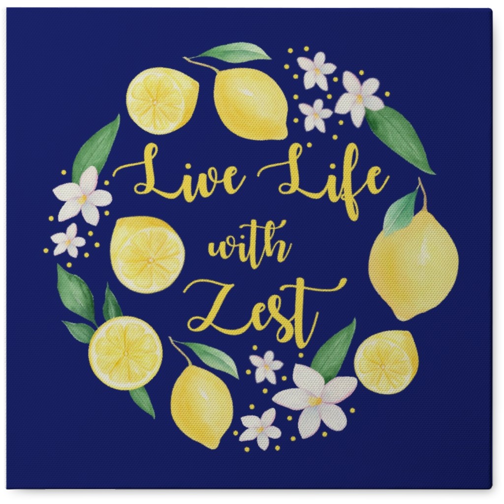 Live Life With Zest - Yellow and Blue Photo Tile | Shutterfly