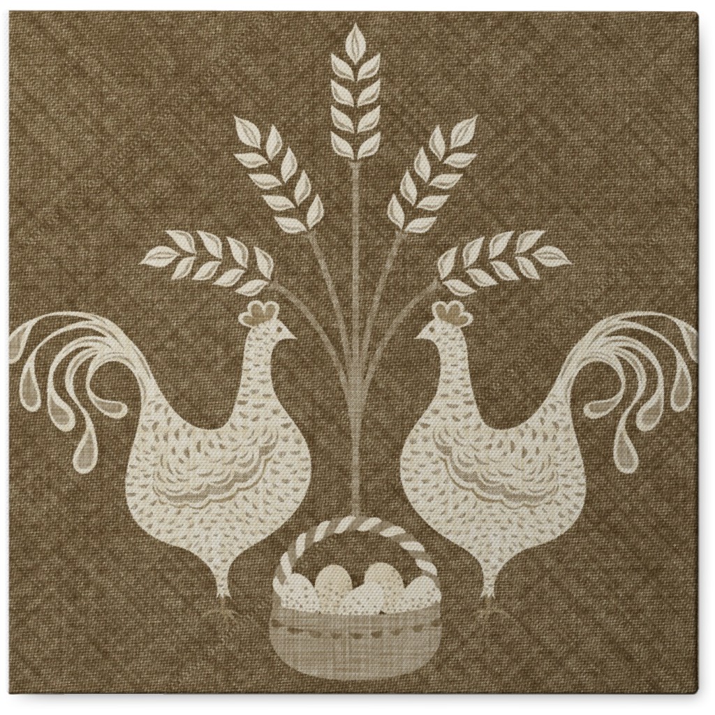 Vintage Life Is Good Chickens - Brown Photo Tile | Shutterfly