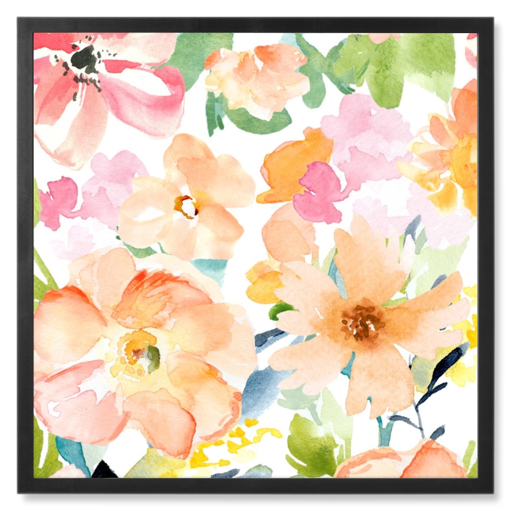 Floral Love Print Photo Tile | Shutterfly