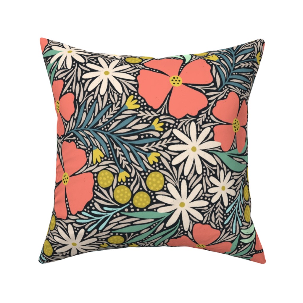 Hilda Floral - Coral Pillow | Shutterfly