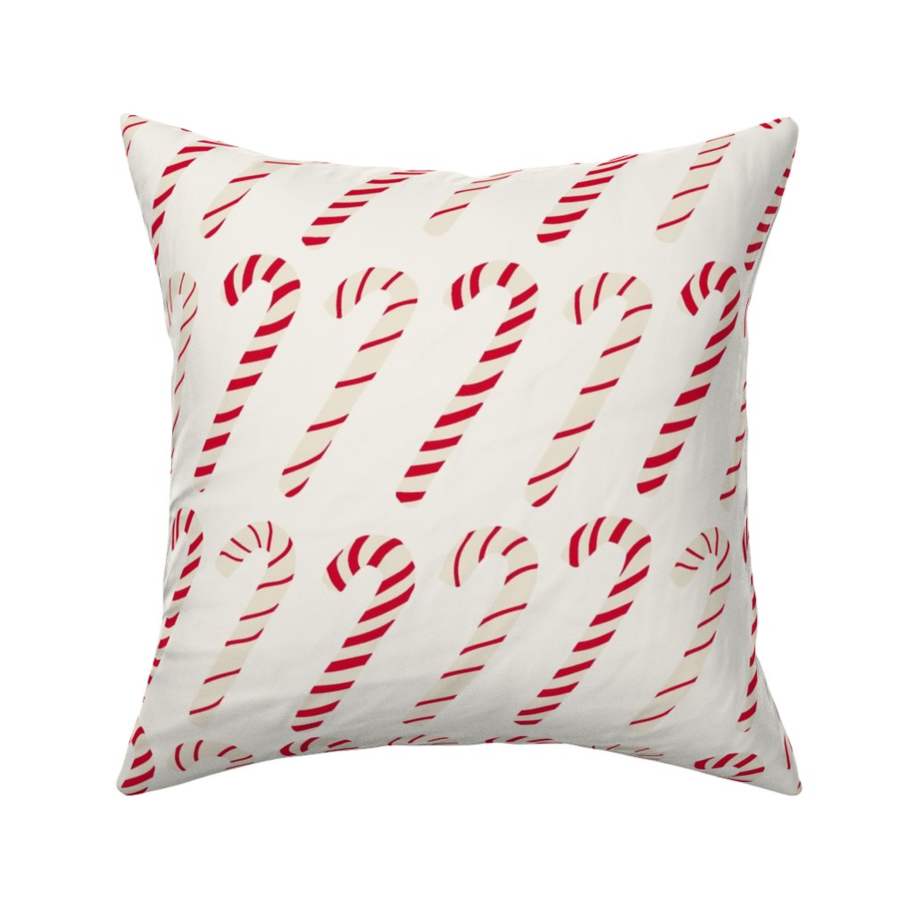 Dancing Candy Canes on White Pillow | Shutterfly