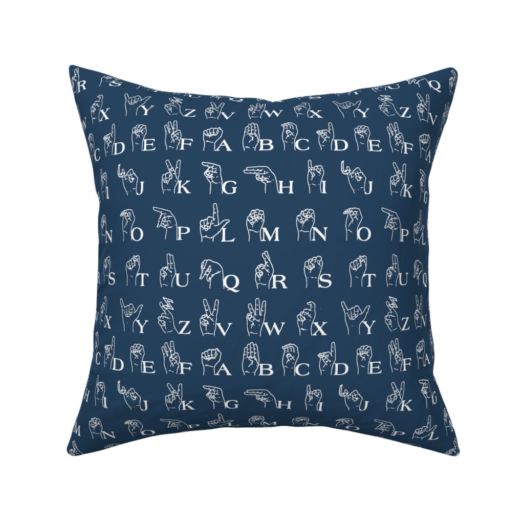Sign Language Alphabet Pillow | Shutterfly