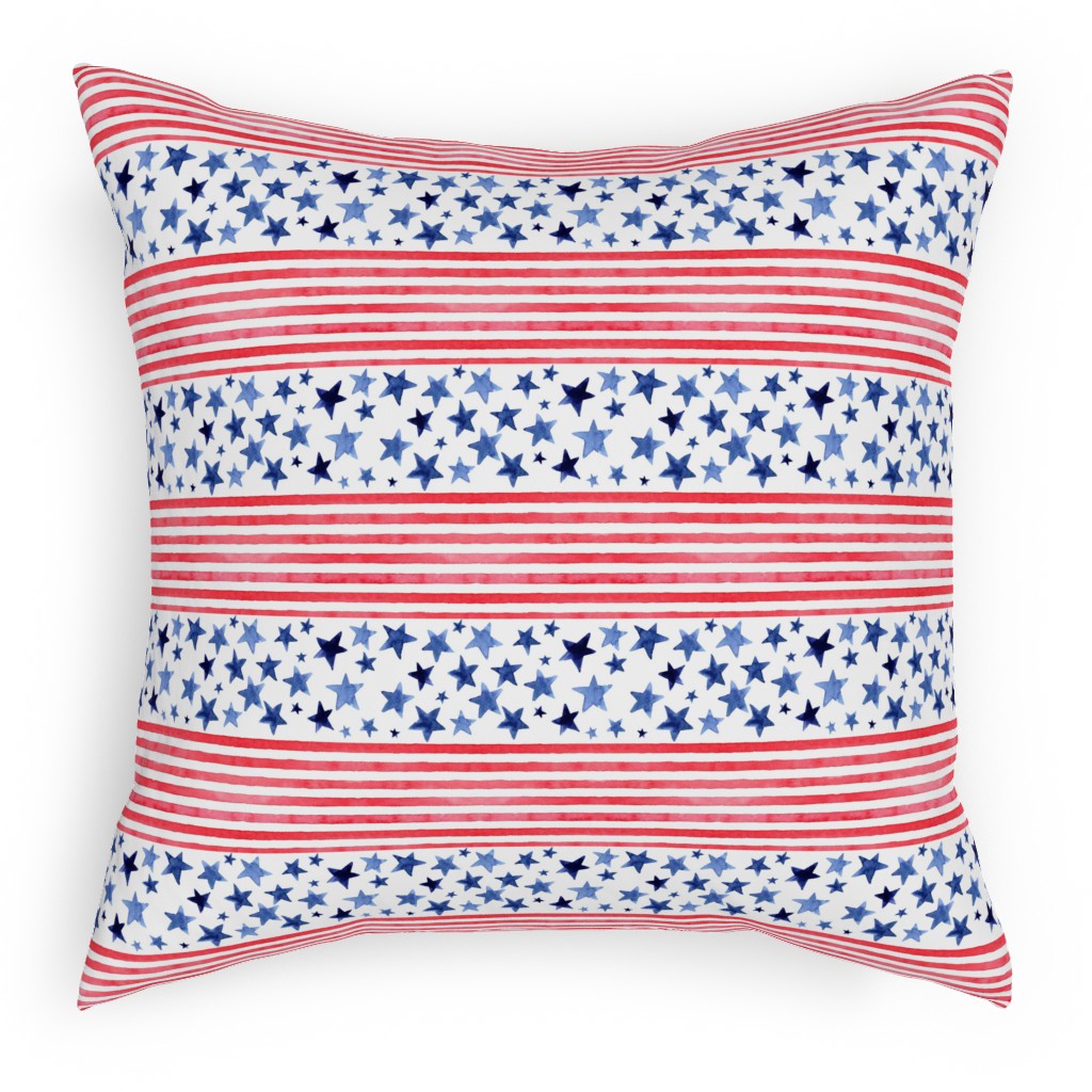 Watercolor Stars and Stripes - Red White and Blue Blanket | Shutterfly