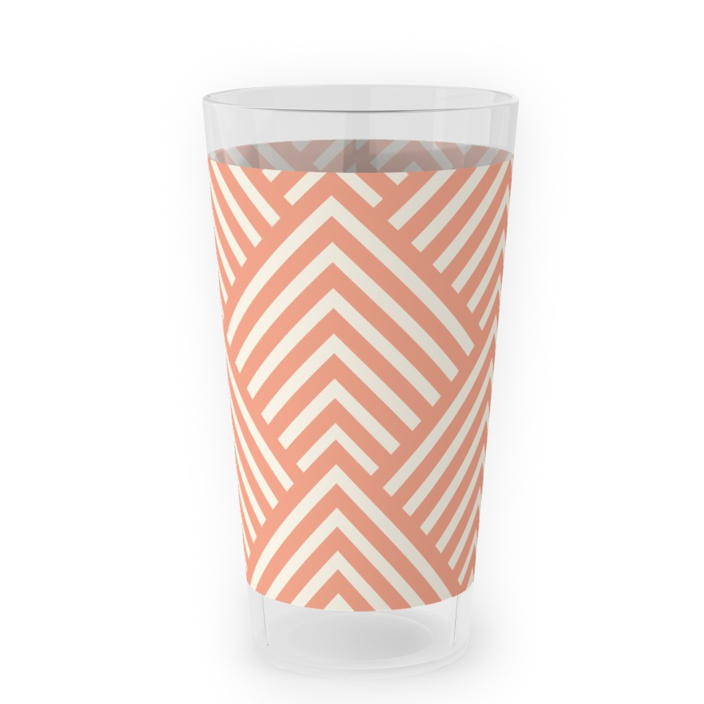 Mod Triangles - Blush Outdoor Pint Glass | Shutterfly