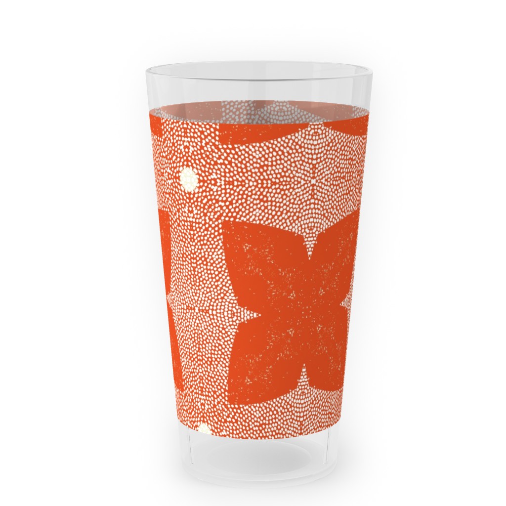 Red Geo Garden - Red Outdoor Pint Glass | Shutterfly