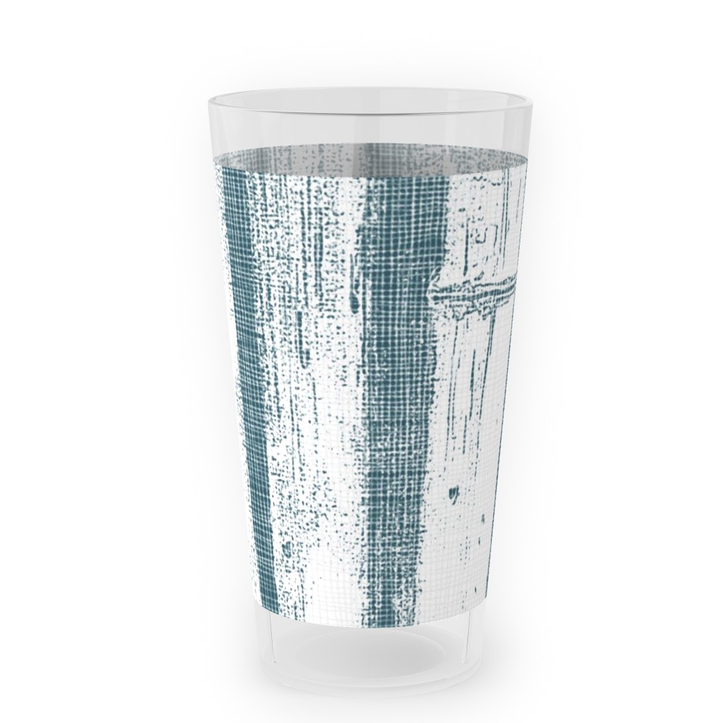 Triangles - Grey and Orange Outdoor Pint Glass | Shutterfly