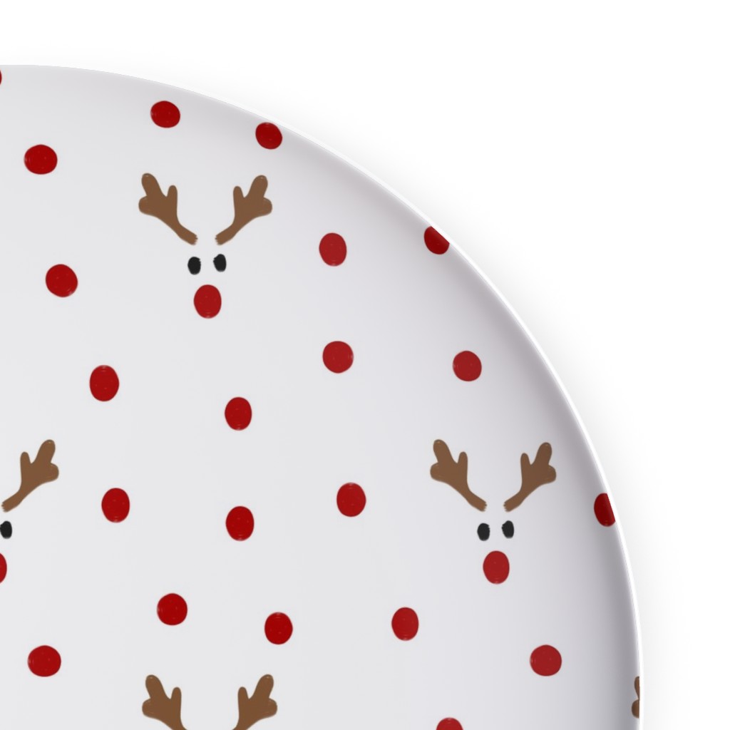 Polkadot Rudolph Plates | Shutterfly