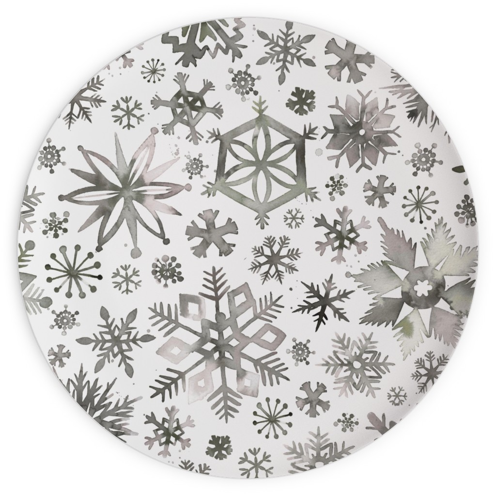 Winter Snowflakes - Gray Plates | Shutterfly