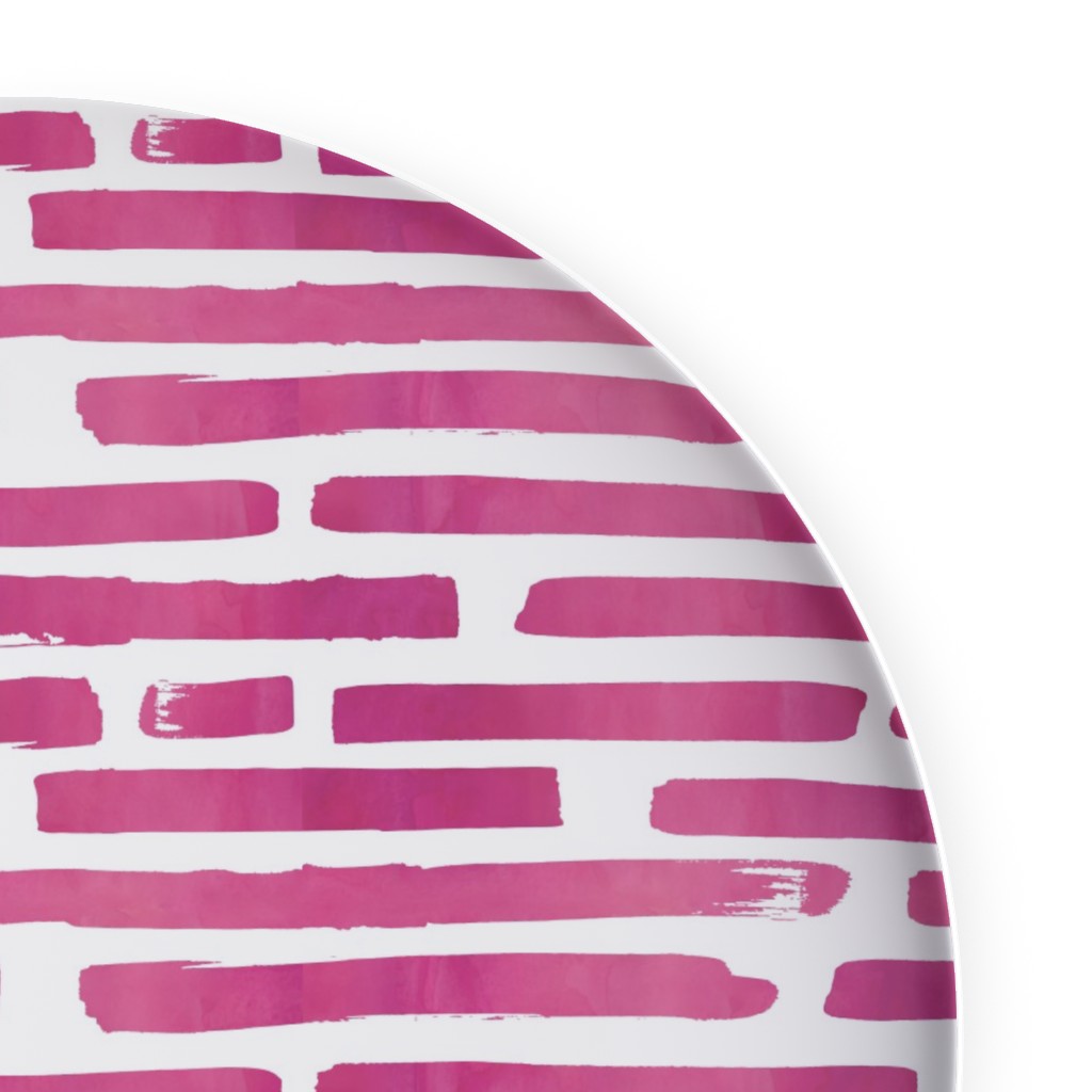 Watercolor Stripes - Berry Plates | Shutterfly