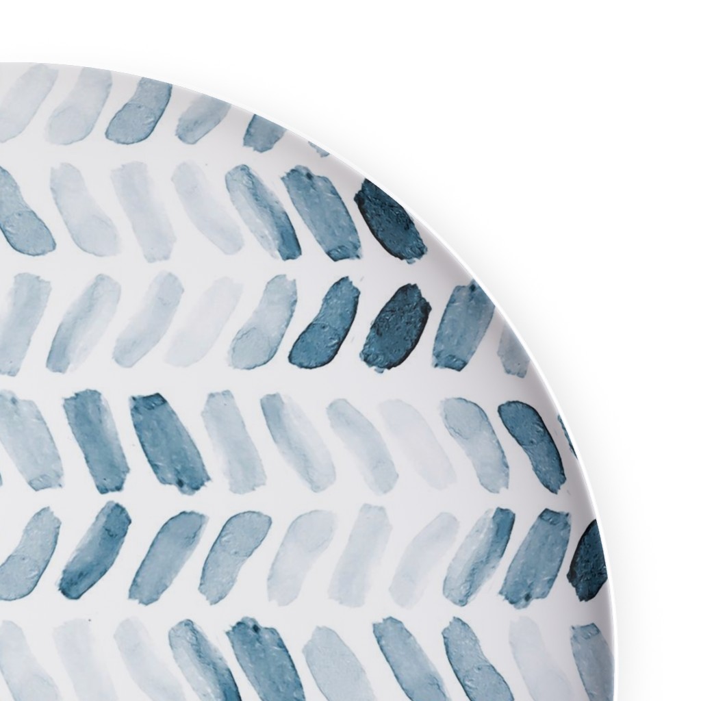 Watercolor Herringbone - Blue Plates | Shutterfly