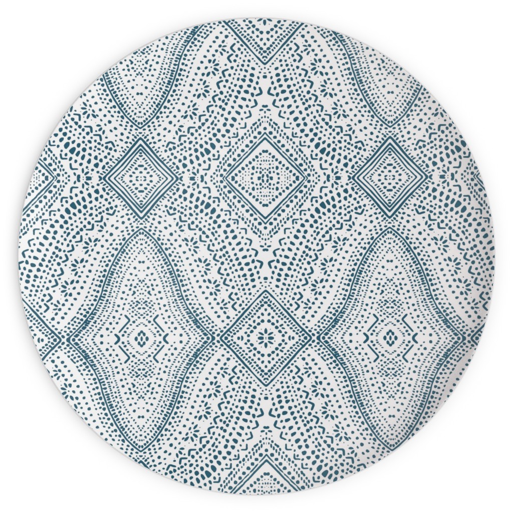 Tribal Dot - Navy Plates | Shutterfly