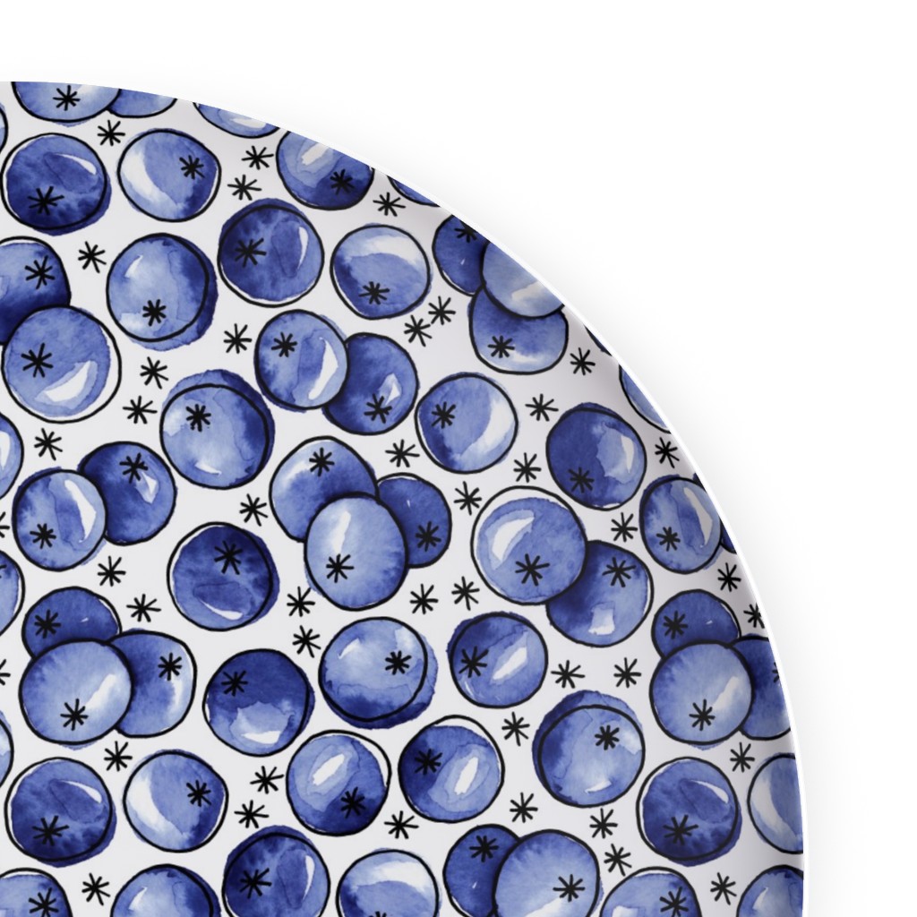 Watercolor Blueberries Plates | Shutterfly