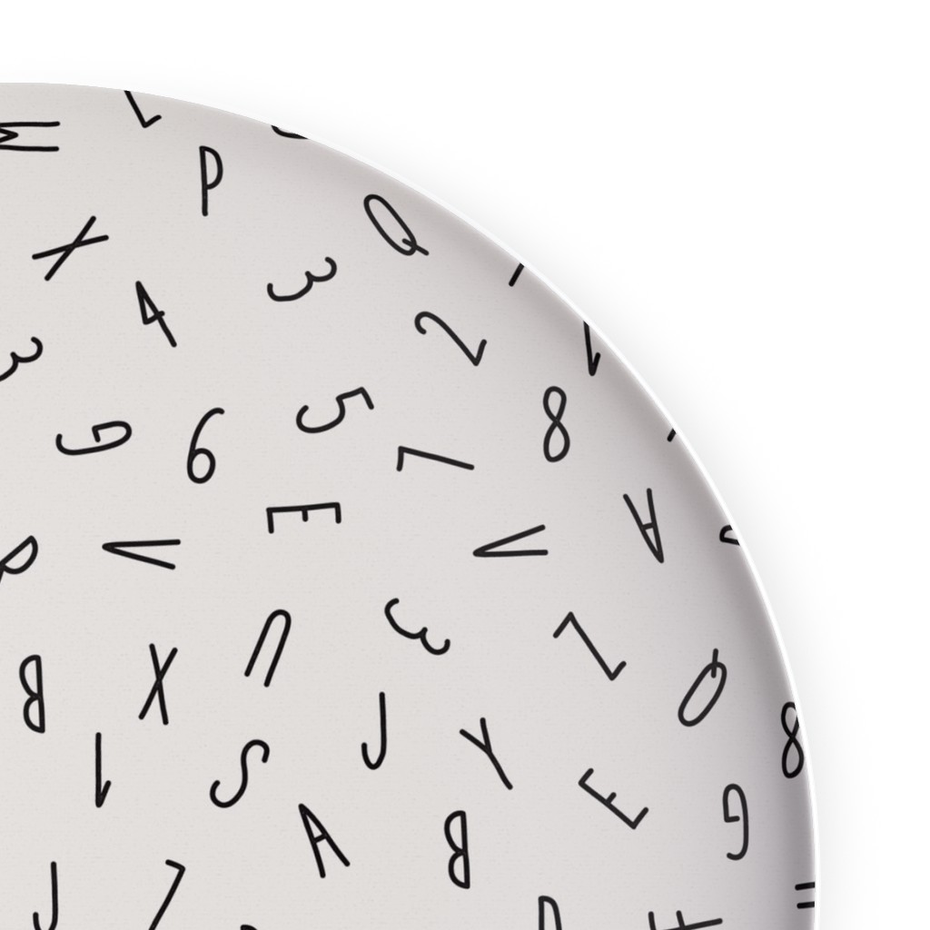 Little Alphabet - Ivory and Black Plates | Shutterfly