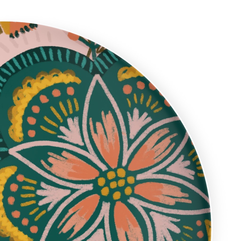 Boho Tropical - Floral - Pink Plates | Shutterfly