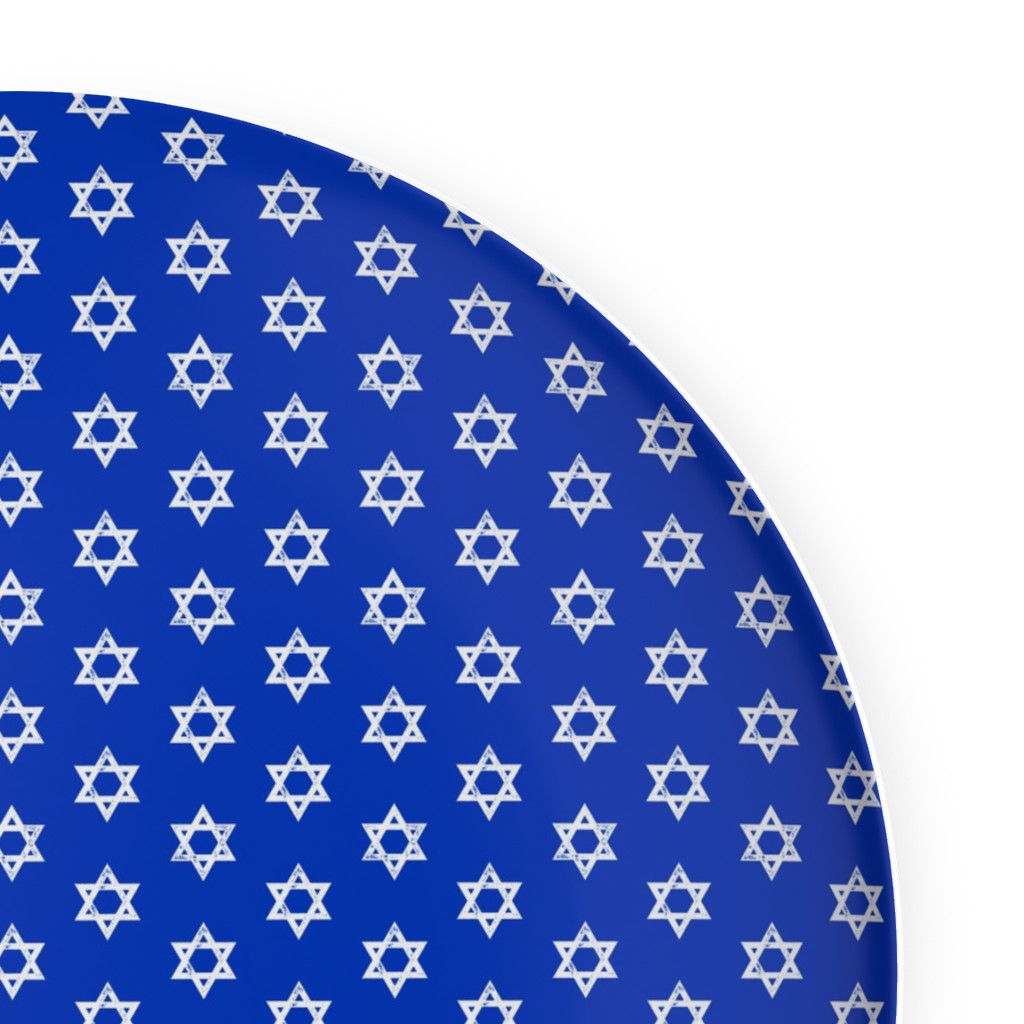 Star of David - White on Blue Plates | Shutterfly