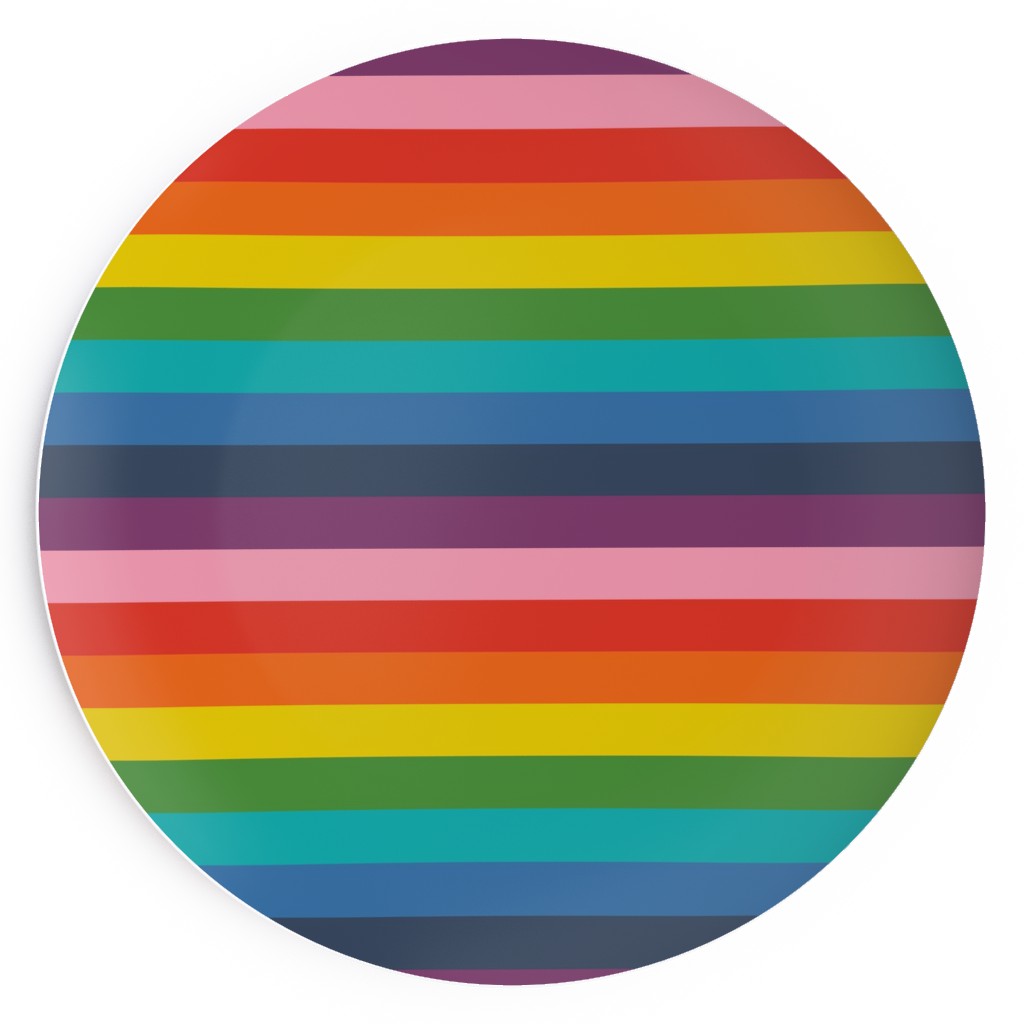 Colorful Live - Rainbow Stripe Salad Plate | Shutterfly