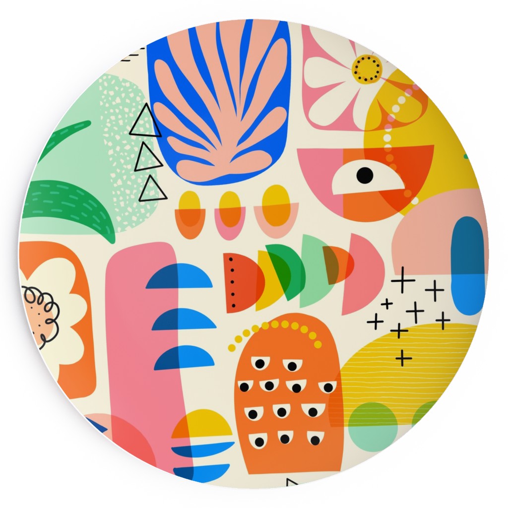 Abstract Shapes Fun Collage - Multi Salad Plate | Shutterfly