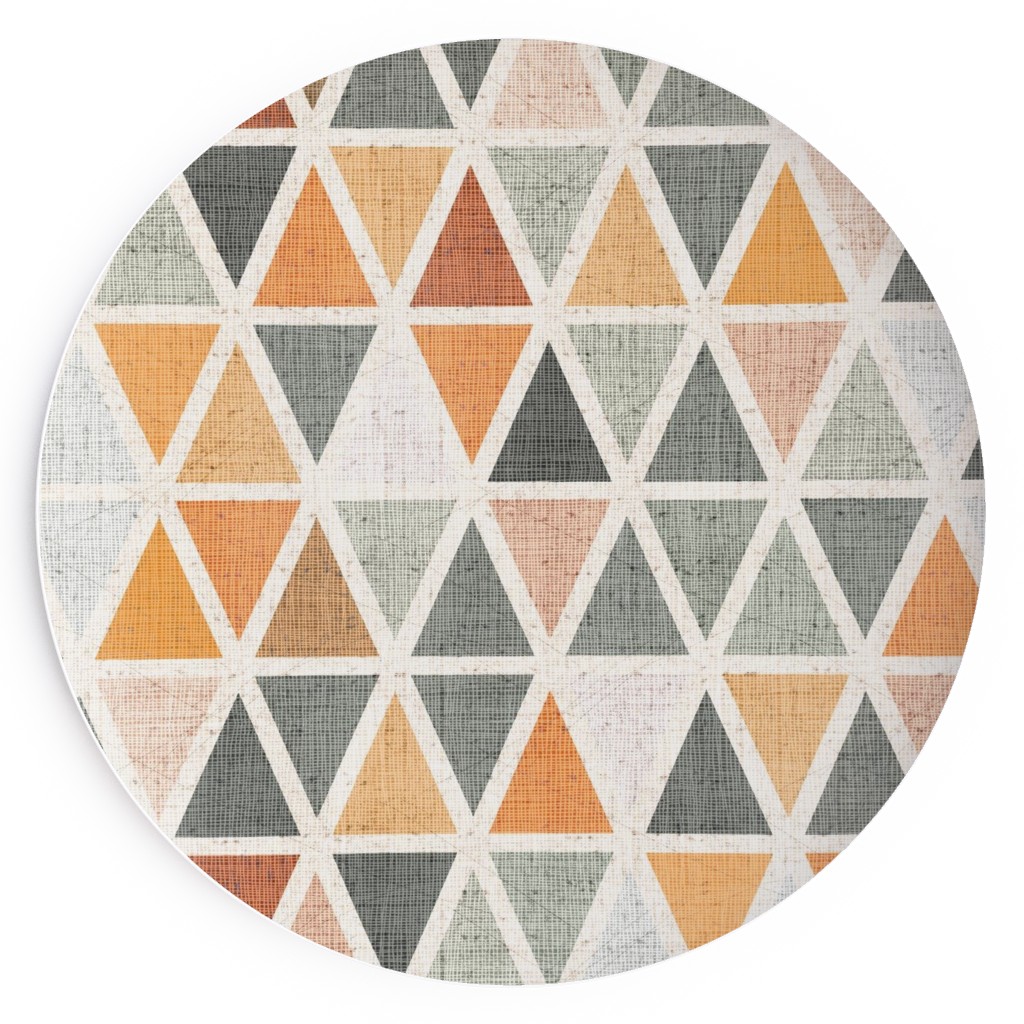 Triangles - Grey and Orange Salad Plate | Shutterfly