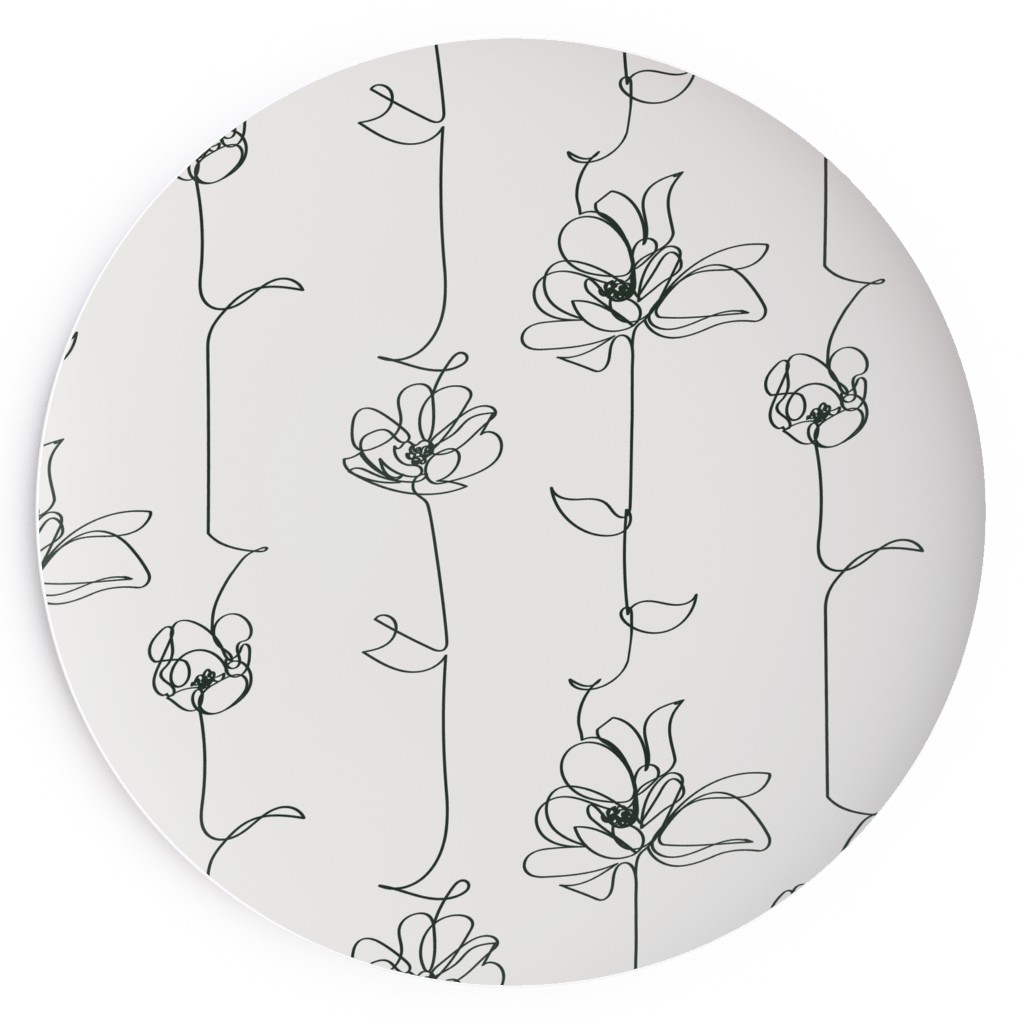One Line Floral - Light Salad Plate | Shutterfly