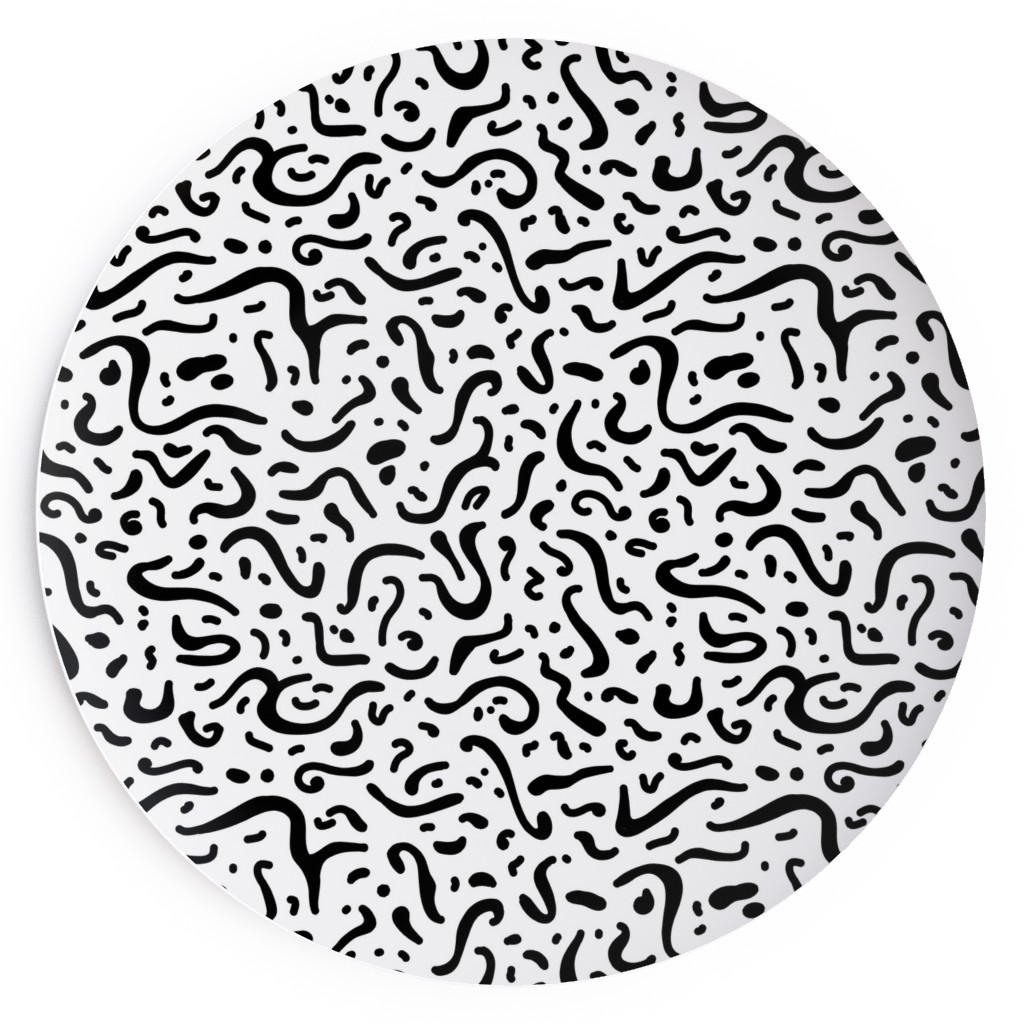 Squiggly - Black and White Salad Plate | Shutterfly
