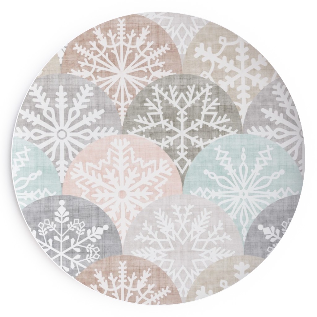 Winter Snowflake Scales - Neutral Salad Plate | Shutterfly