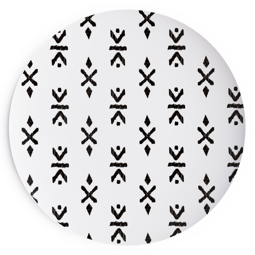 Monochrome Tribal Print - Neutral Salad Plate | Shutterfly