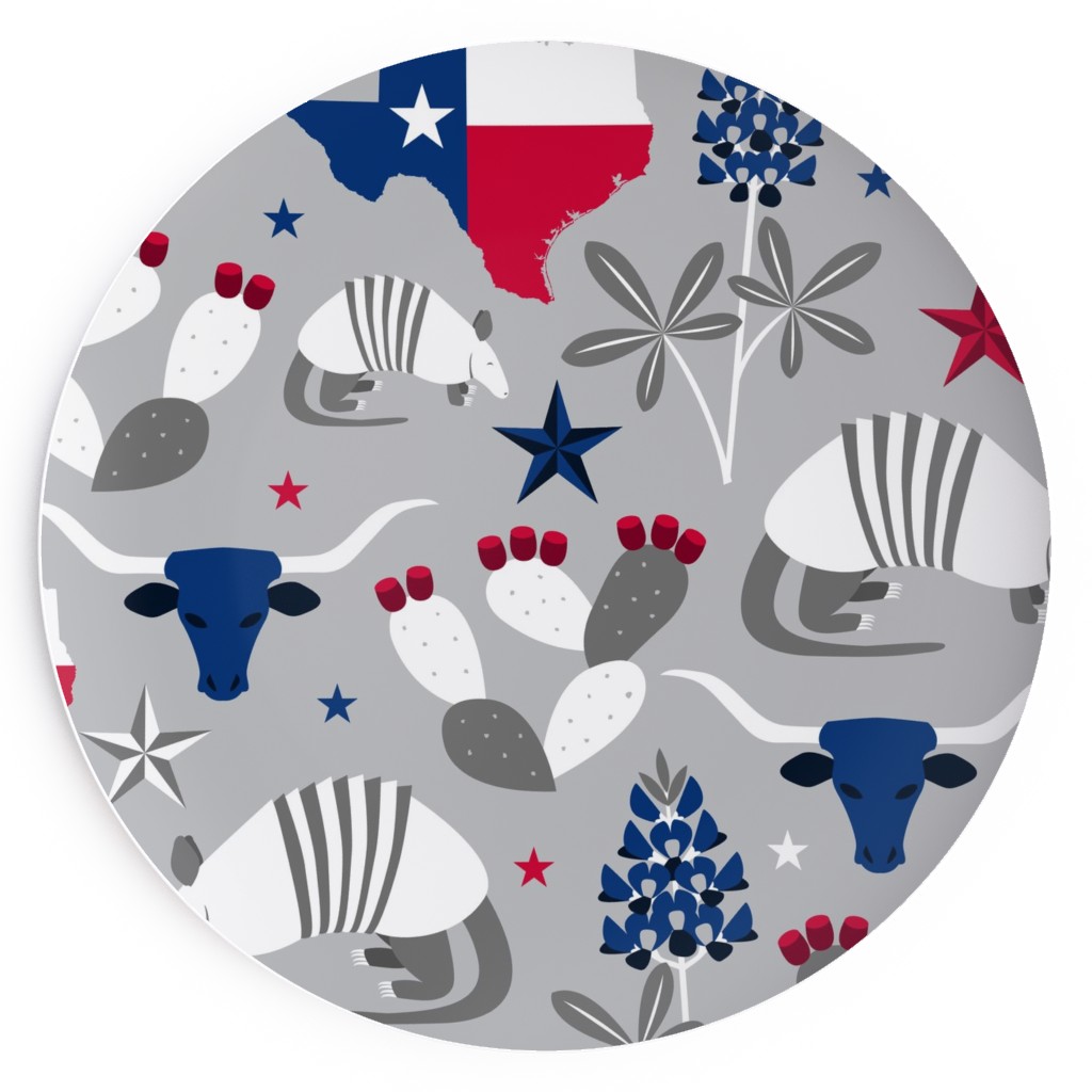 Texas State Symbols - Silver Salad Plate | Shutterfly