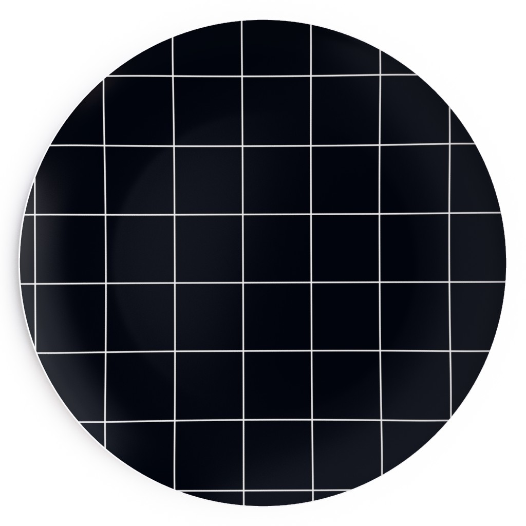 Grid - Black Ad White Salad Plate | Shutterfly