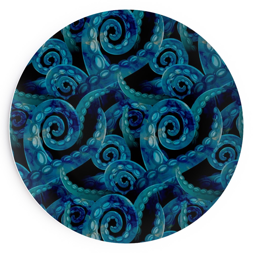 Octopus Watercolor - Blue Salad Plate | Shutterfly