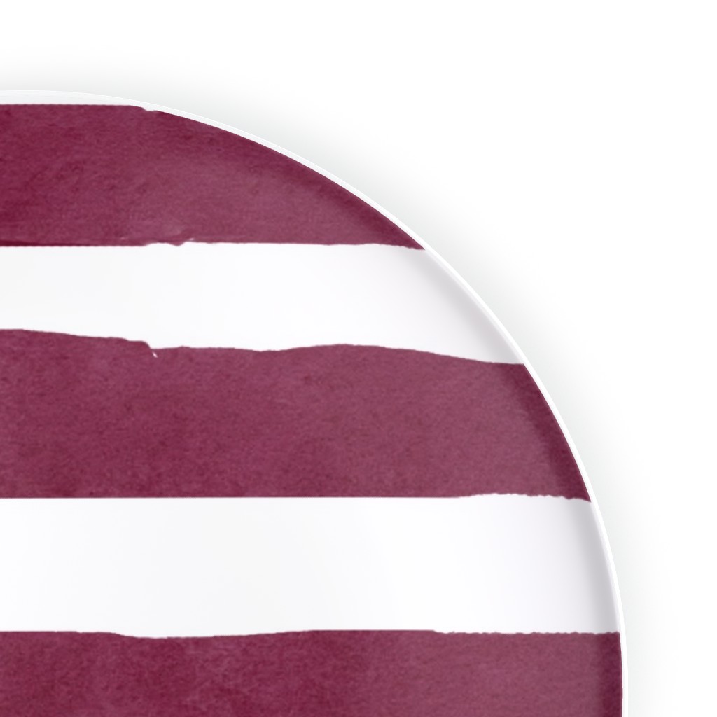 Stripe - Maroon Salad Plate | Shutterfly