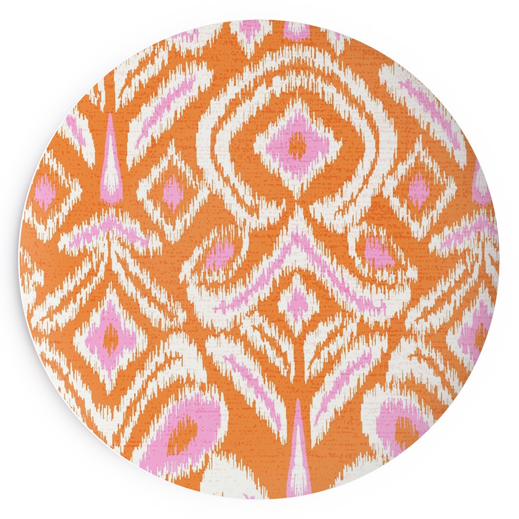 Ikat Flower - Orange and Pink Salad Plate | Shutterfly