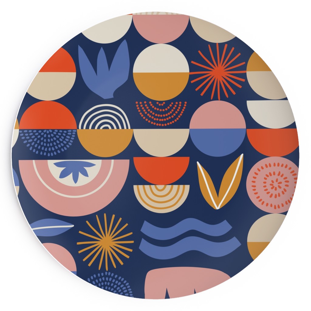 Colorful Geometry - Dark Salad Plate | Shutterfly