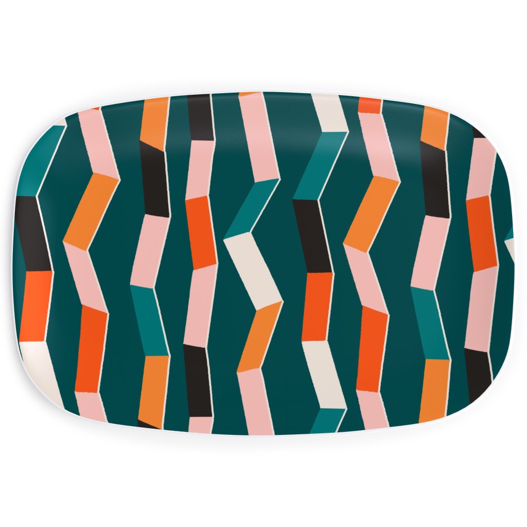 Funky - Multi on Green Serving Platter | Shutterfly