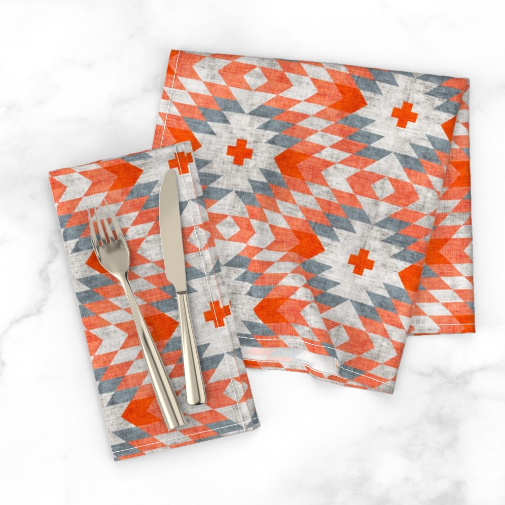 Native Summer - Orange Cloth Napkin | Shutterfly