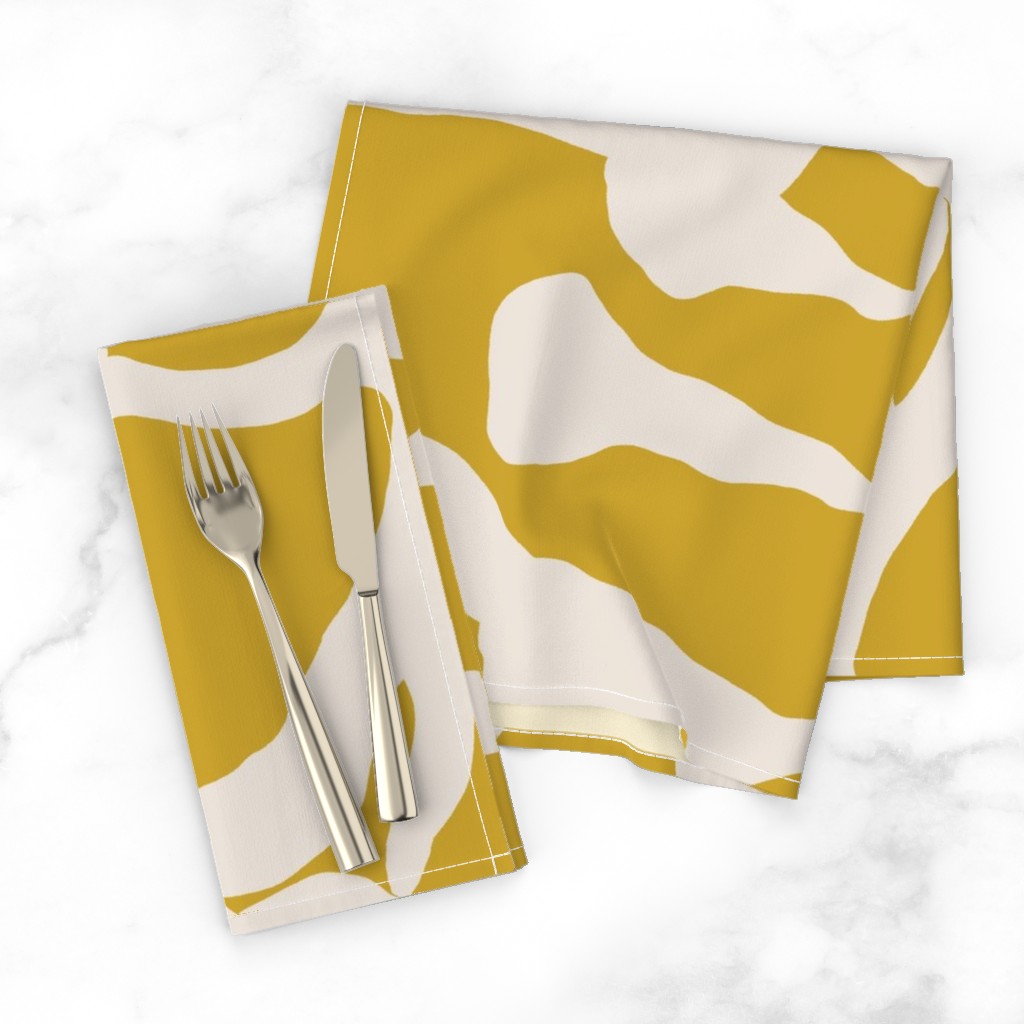 Shaky Leaf Tendril - Mustard Cloth Napkin | Shutterfly