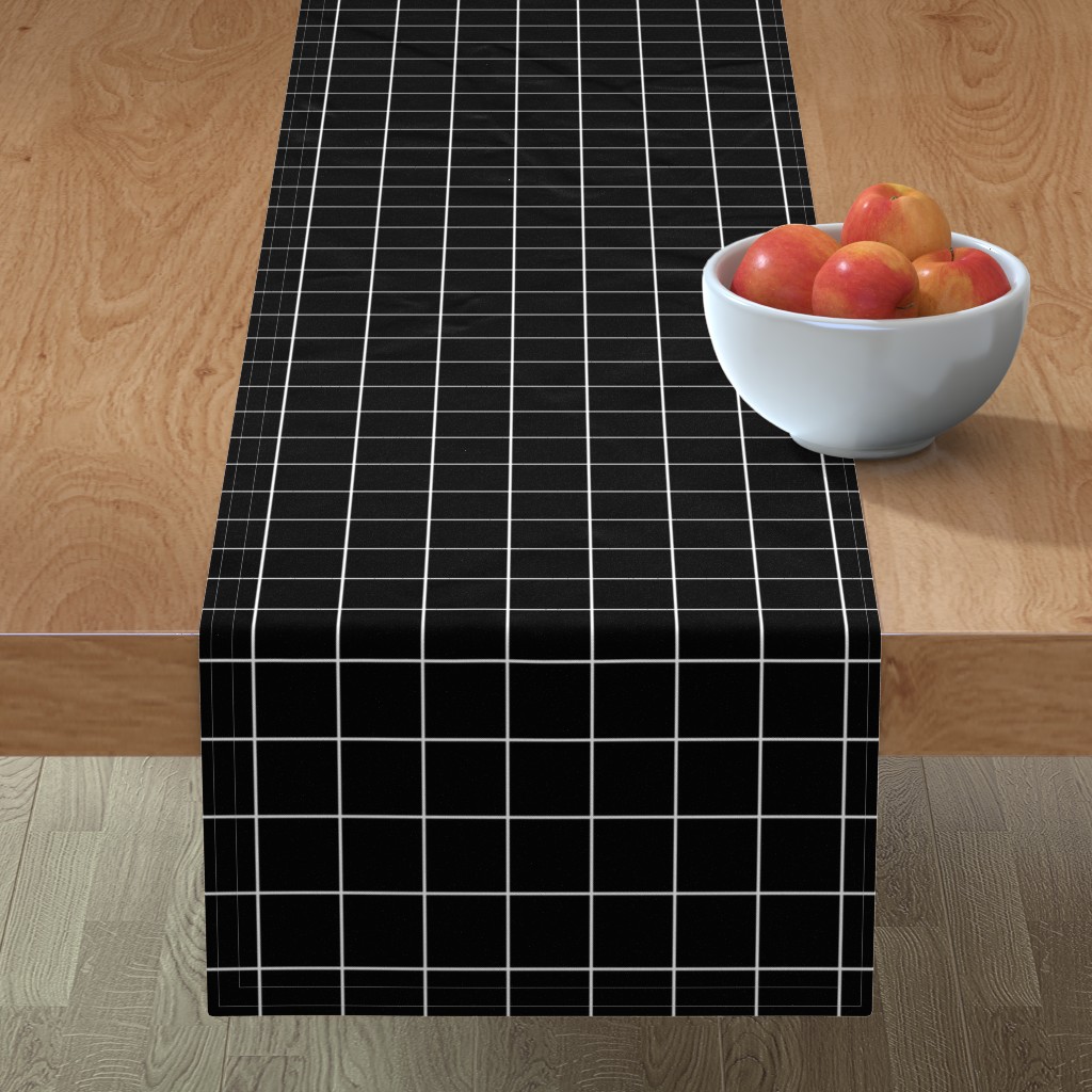Window Pane Check - Black and White Table Runner | Shutterfly