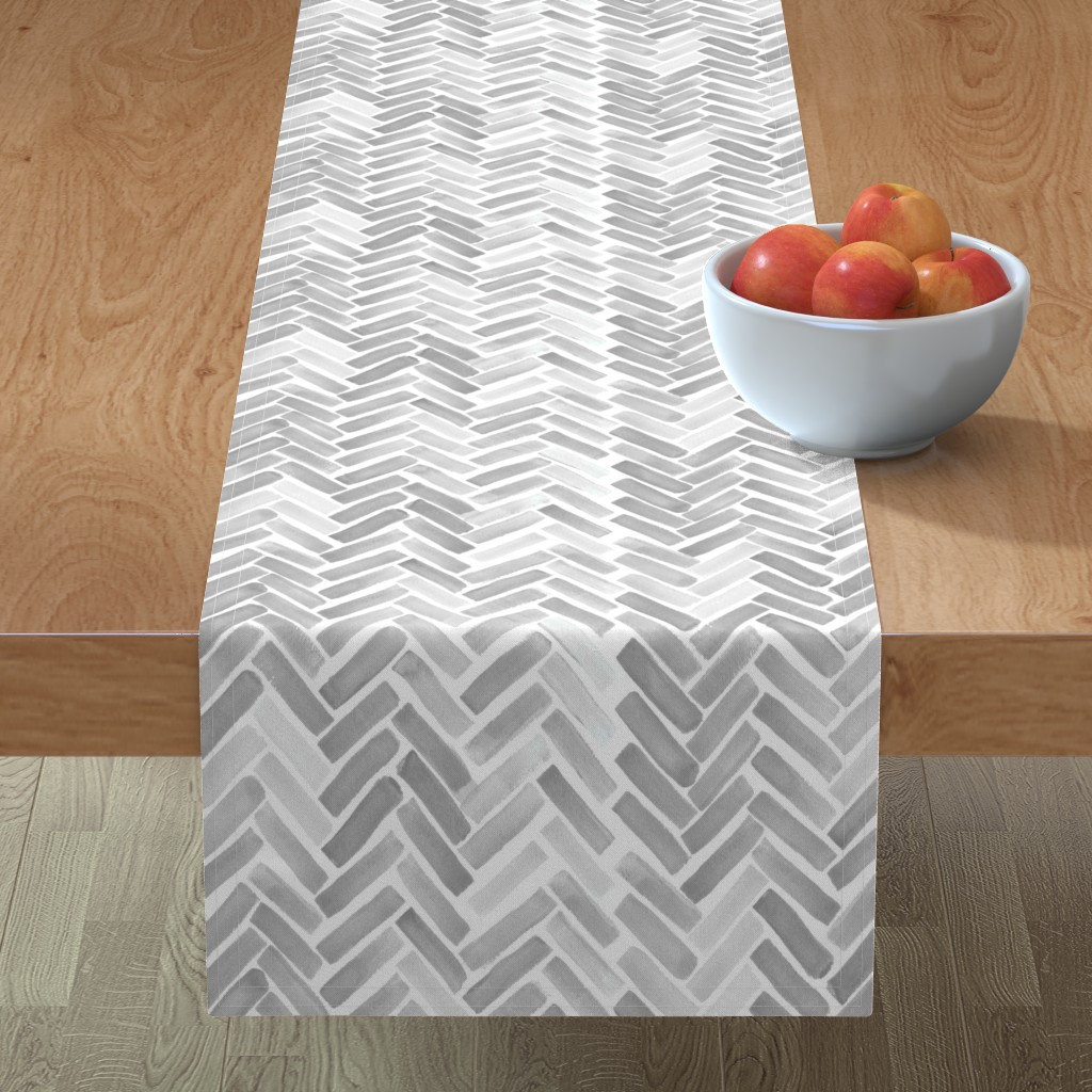 Herringbone Watercolor Table Runner | Shutterfly