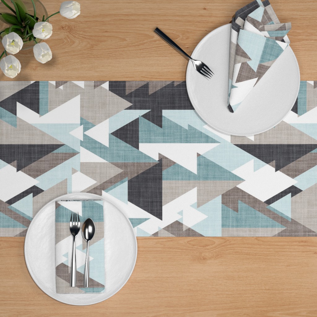 Geo Forest Pine Trees Table Runner | Shutterfly