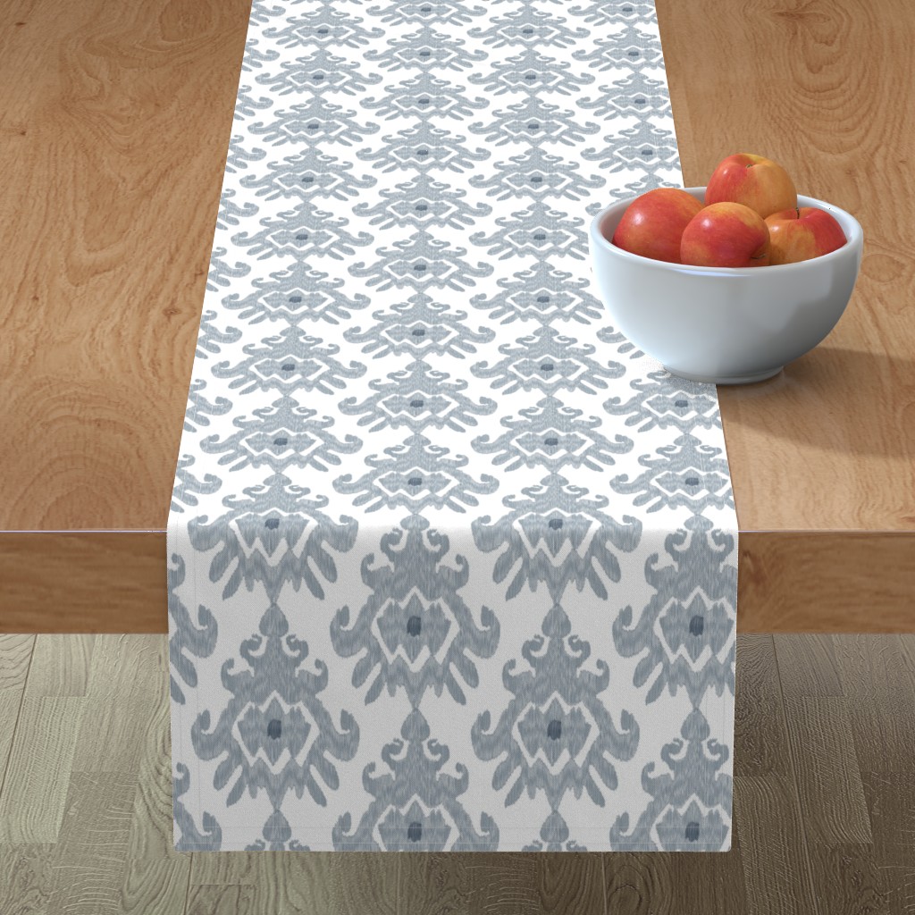 Modern Ikat - Blue Gray Table Runner | Shutterfly
