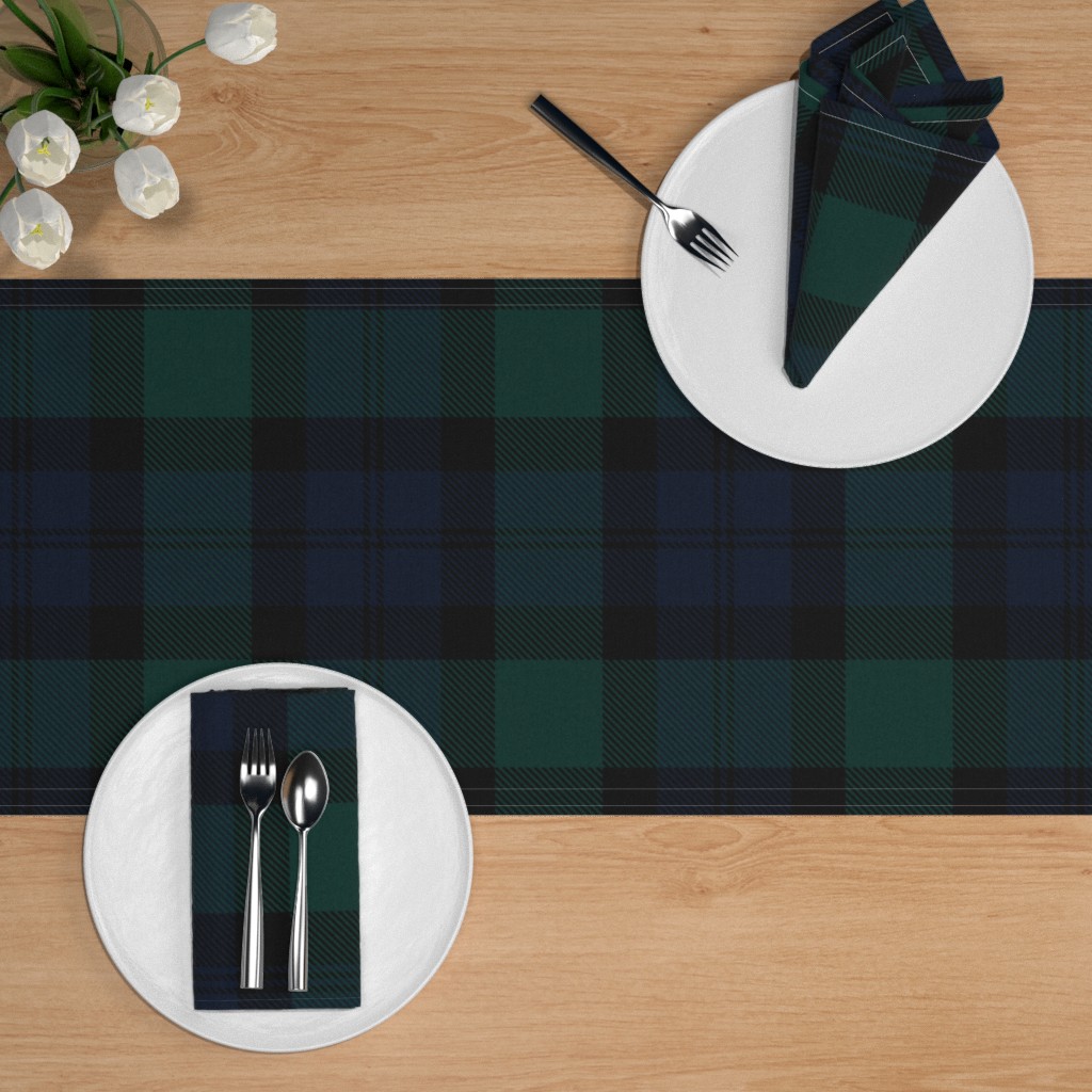 Blackwatch Tartan - Black Table Runner | Shutterfly
